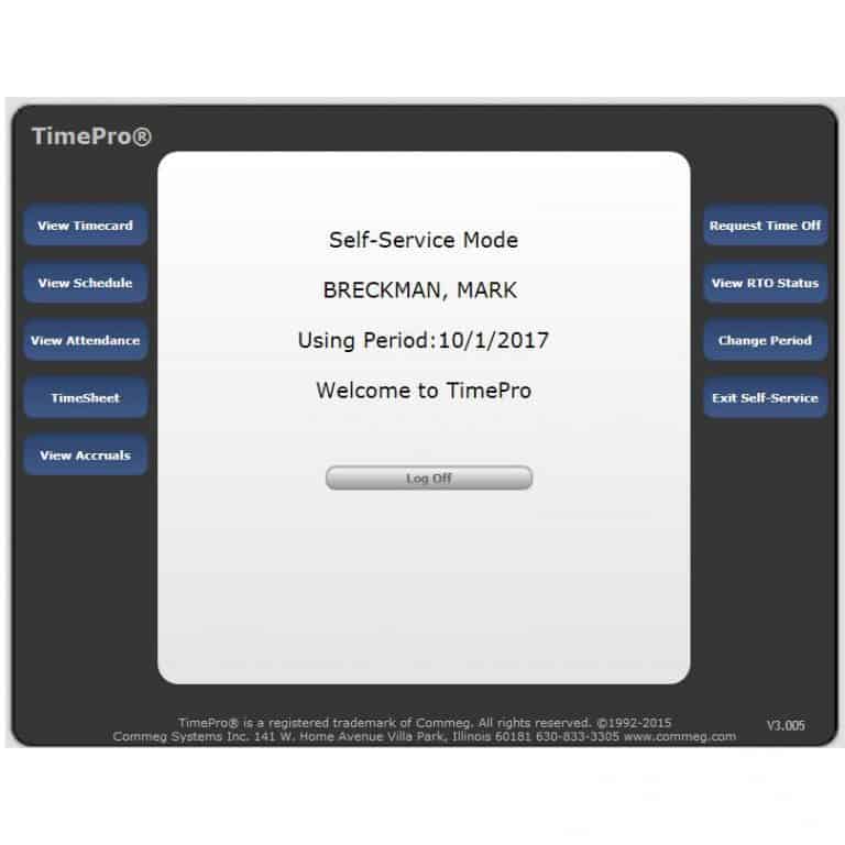 TimePro® Web/Client PC Punch by Comment Systems